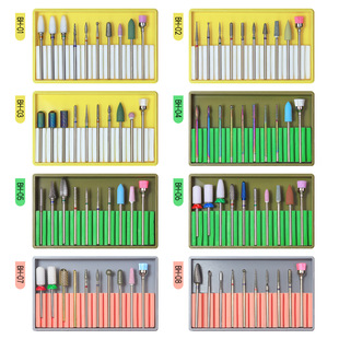 10pcs Nail Art Grinding Drill Bits Diamond Bullet Bit Electr-阿里巴巴