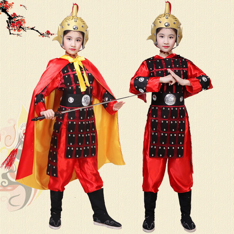 Children chinese ancient swordsman warrior performance clothes opera ...
