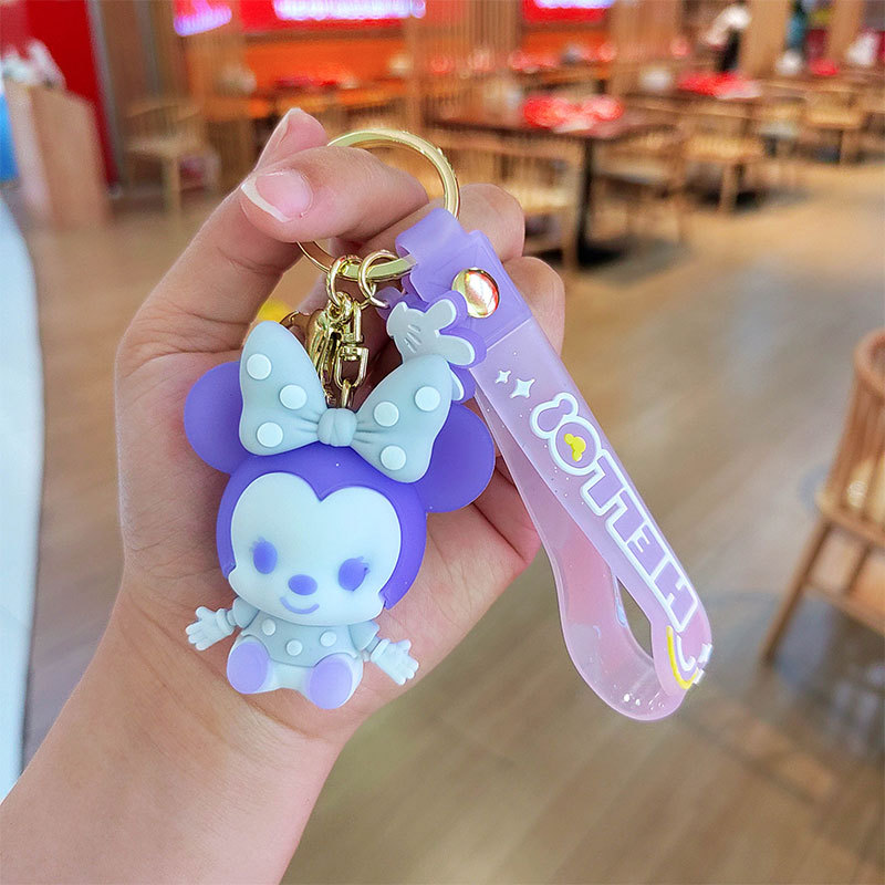 Cartoon Mickey Mouse Key Chain Exquisite Car Keychain Cute Doll Bag Key ...