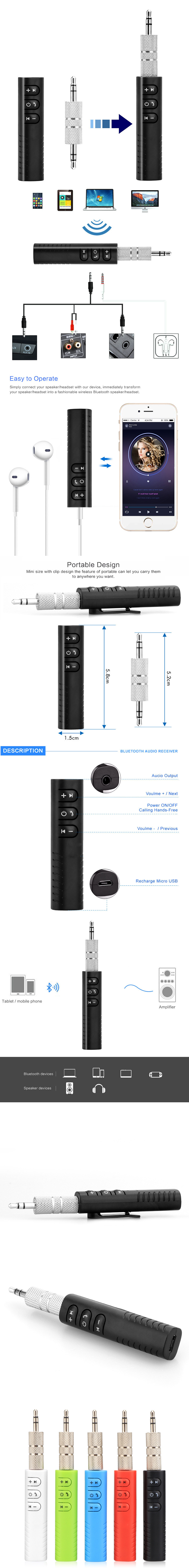 厂家现货BT450蓝牙接收器3.5mm无线汽车蓝牙AUX车载4.2音频接收器-阿里巴巴