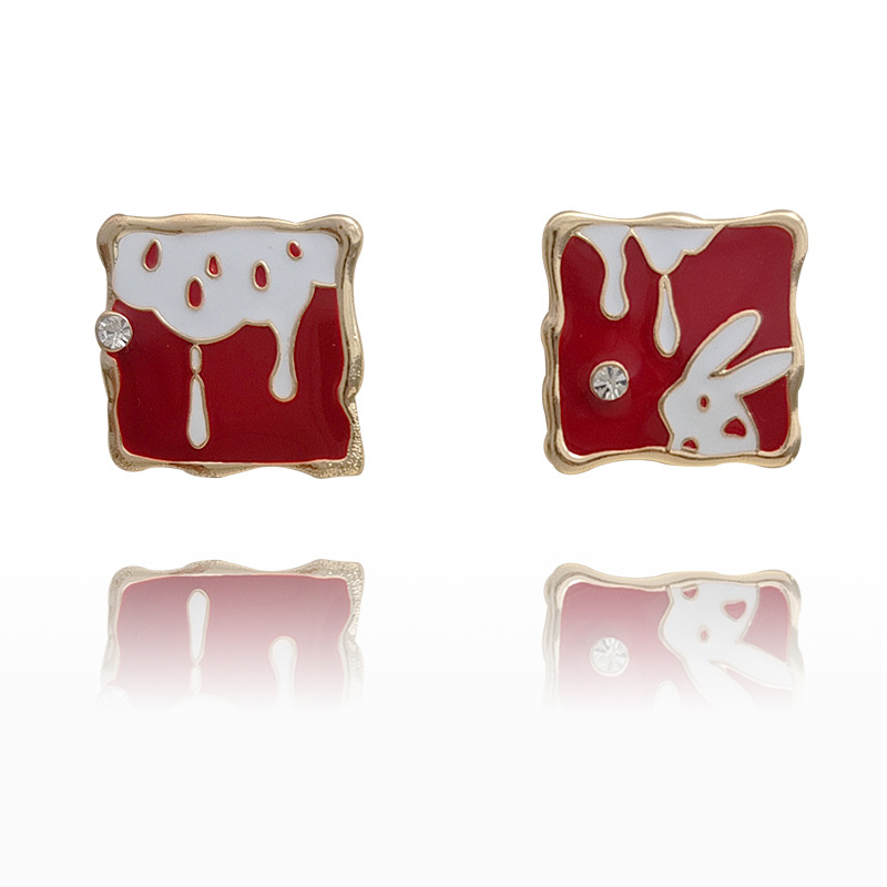 Fashion A Pair Of Ear Clips (triangular Clips) Alloy Dripping Oil ...