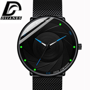 DIJANES 跨境爆款时尚夜光男士网带手表男款商务皮带石英表学生表-阿里巴巴