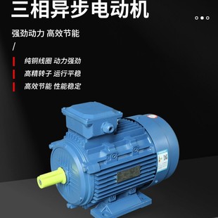 YE4三相异步交流电机定制 0..75/1.1/1.5/2.2KW二极能效节能电机-阿里巴巴
