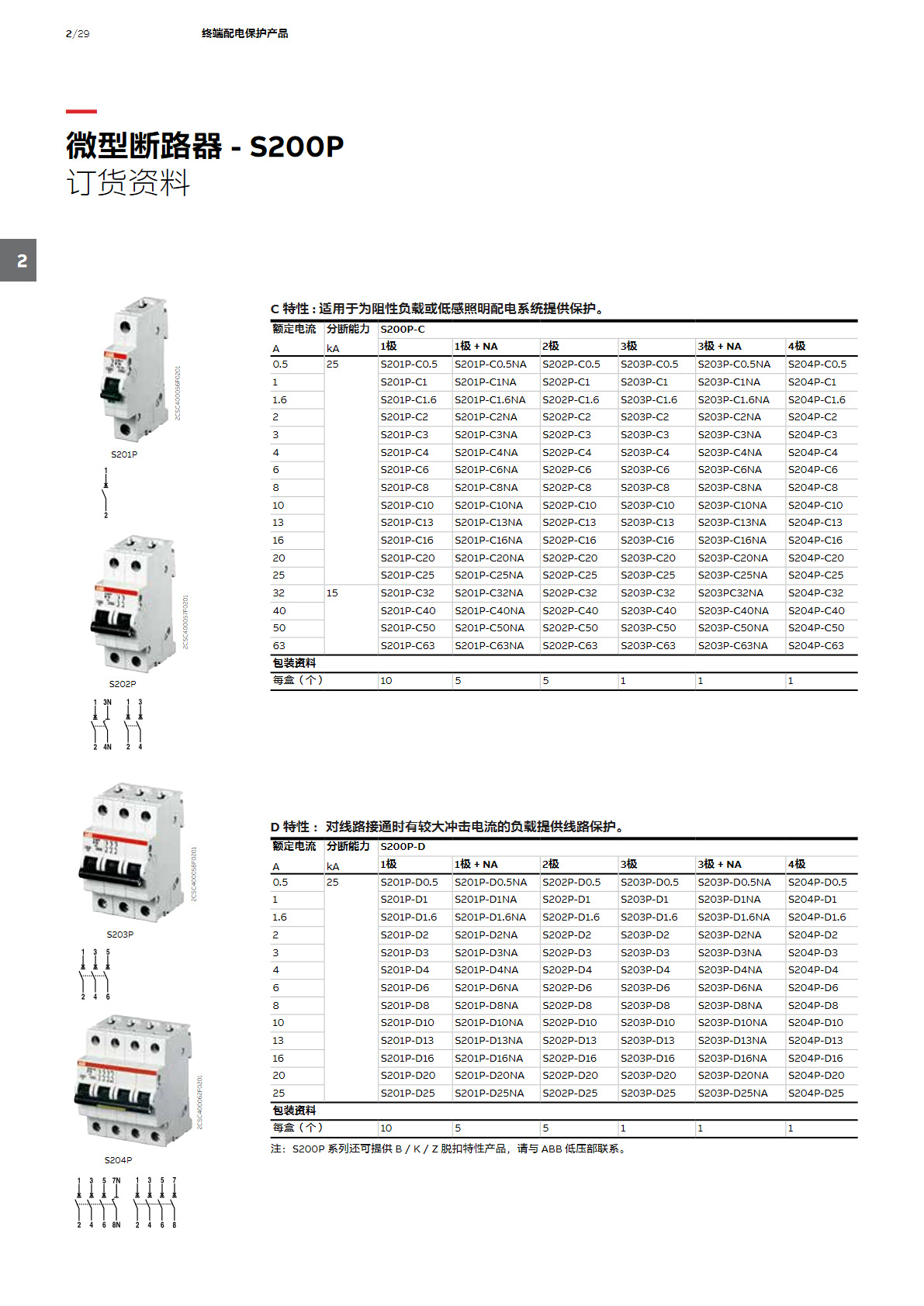 ABB S200M系列直流微型断路器；S202M-C2DC-阿里巴巴