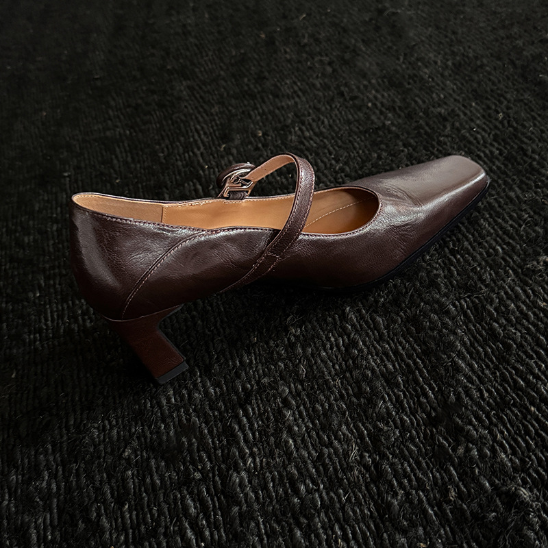 CHIKO Berlioz Square Toe Chunky Heels Mary Jane Shoes