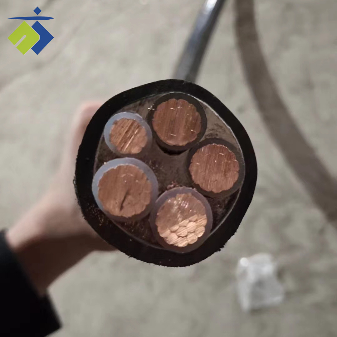 铜电缆YJV3*400+2*185硬线400平方3+2三相五线铜芯电力阻燃铠装-阿里巴巴