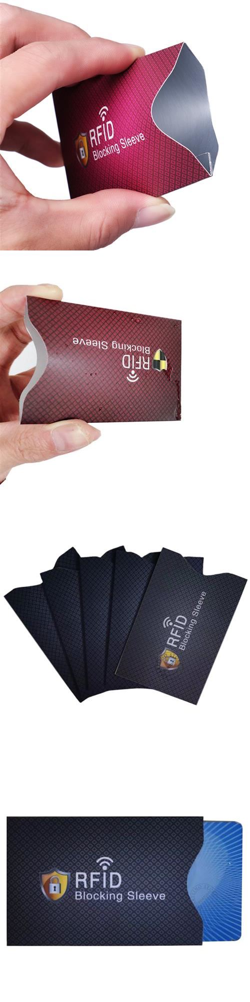 5pcs Anti Scan Card Holder RFID Blocking Credit Bank Card Sl-阿里巴巴
