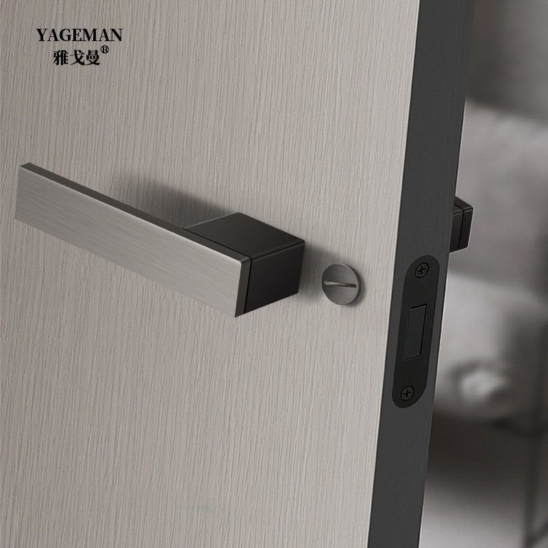 Italian minimalist ecological door lock indoor modern wooden door lock ...