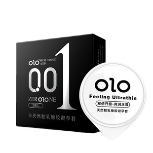 OLO超薄玻尿酸避孕套男神3只果冻女神001安全套丝薄酒店美团批发-阿里巴巴