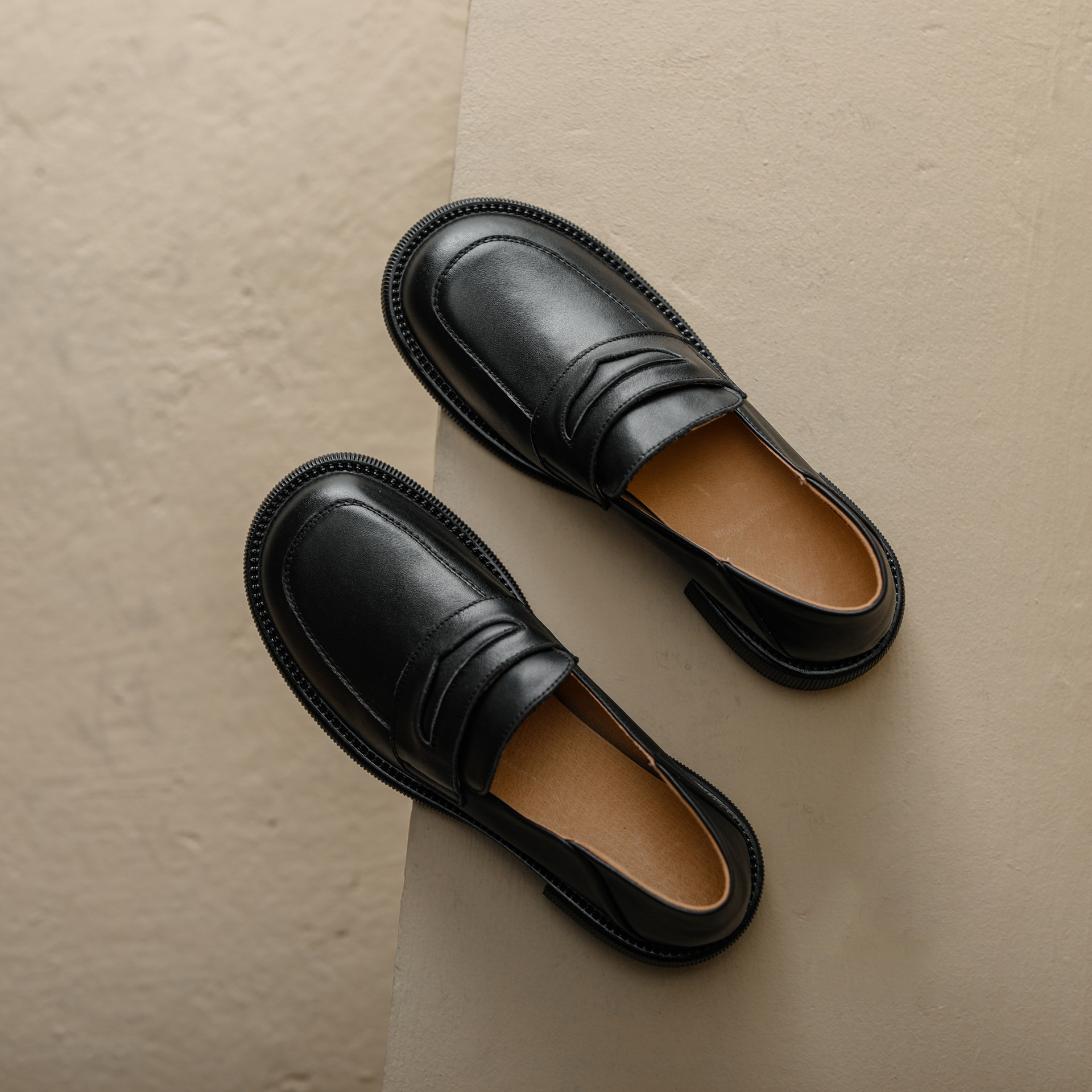 CHIKO Trisha Round Toe Block Heels Loafers Shoes