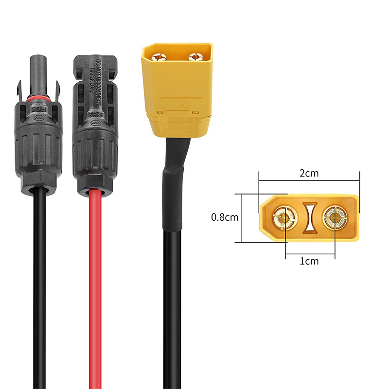工厂XT60转MC4太阳能充电线连接线一分二MC4线XT60插头线电缆线-阿里巴巴