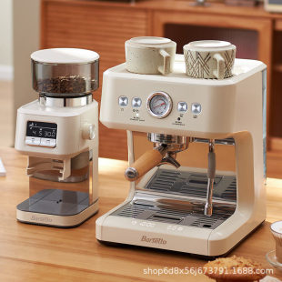 Barsetto百胜图M3意式半自动家用咖啡机小型商用蒸汽式一体打奶泡-阿里巴巴
