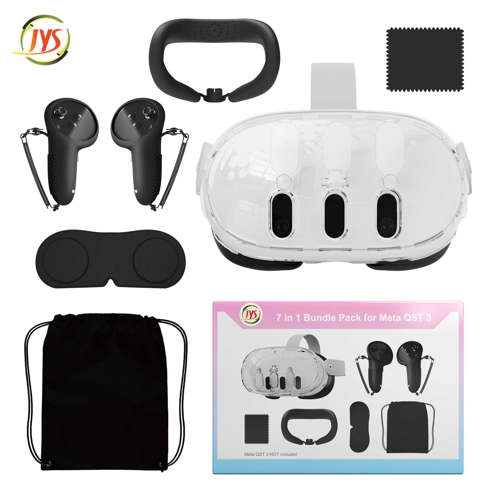 JYS Meta quest3 VR面罩保护套装防尘防刮镜头盖柔软舒适隔汗面罩-阿里巴巴