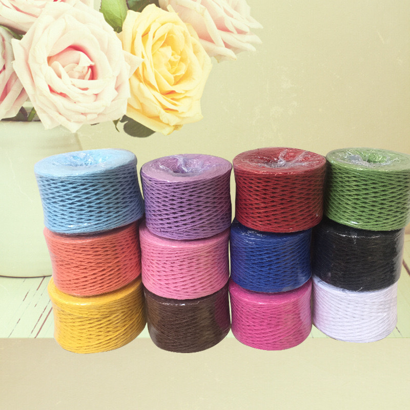 双股纸绳 拉菲草纸绳 工艺纸绳1.5mm-2mm蛋卷批发30米100米200米-阿里巴巴