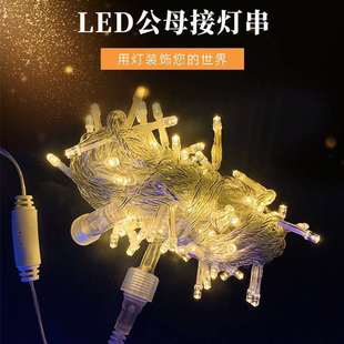 LED灯串防水公母插串灯 led彩灯闪灯串灯户外装饰灯插头配件-阿里巴巴