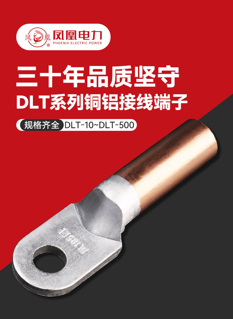 电缆接线端子线耳DLT 铝铜过渡接线端头凤凰酸洗国标紫铜铜鼻子-阿里巴巴
