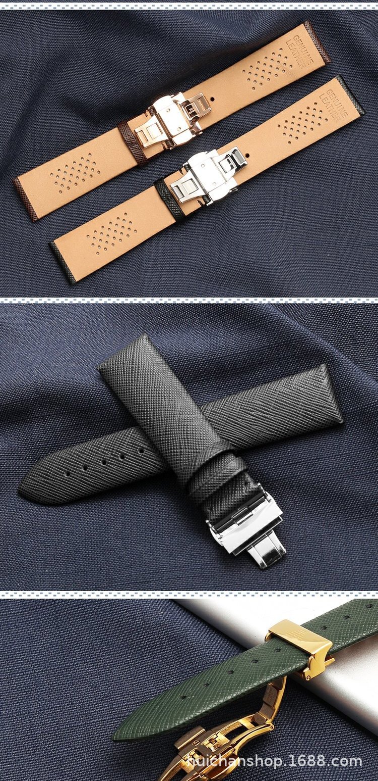 代用阿玛泥AR1674 AR1722 AR1755蜥蜴纹男女款牛皮手表带 20 22mm-阿里巴巴