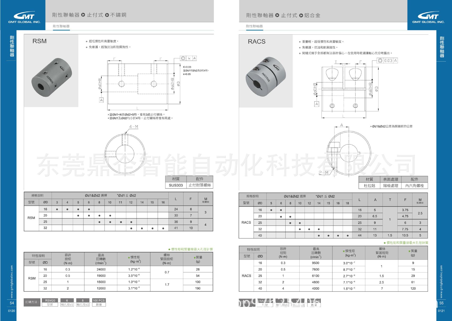 【GMT】刚性联轴器RACS夹持式联轴器 源头厂家-阿里巴巴