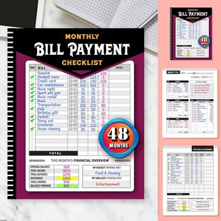 跨境新款Bill Payment Management Book账单本创意手帐记事-阿里巴巴