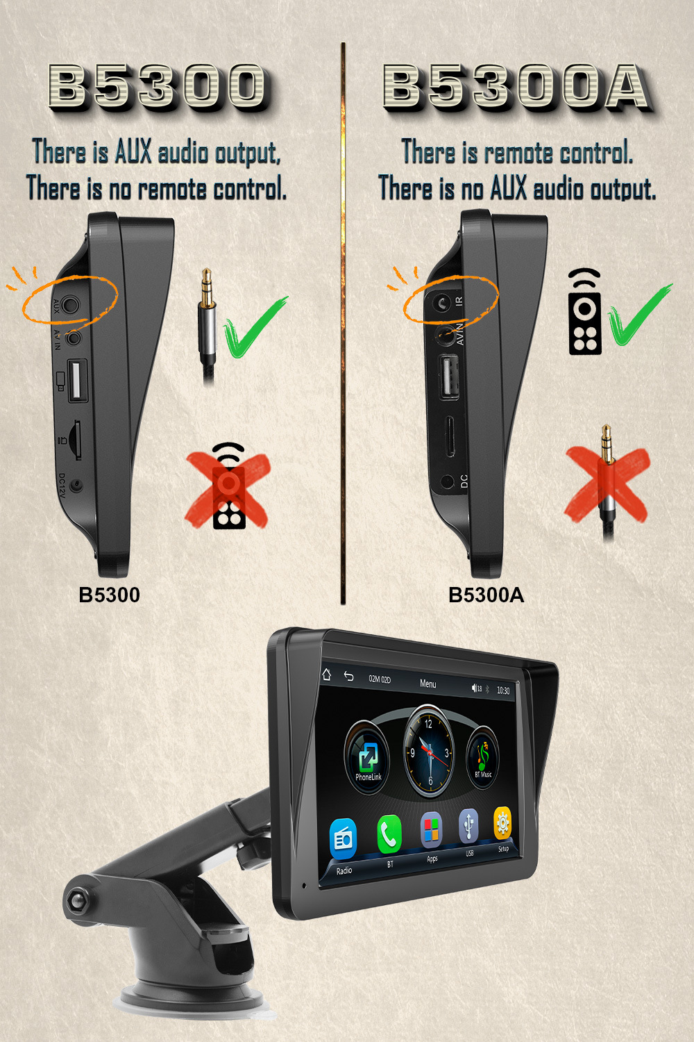 新款便携式车载MP5播放器汽车Carplay多功能蓝牙插卡汽车收音机-阿里巴巴