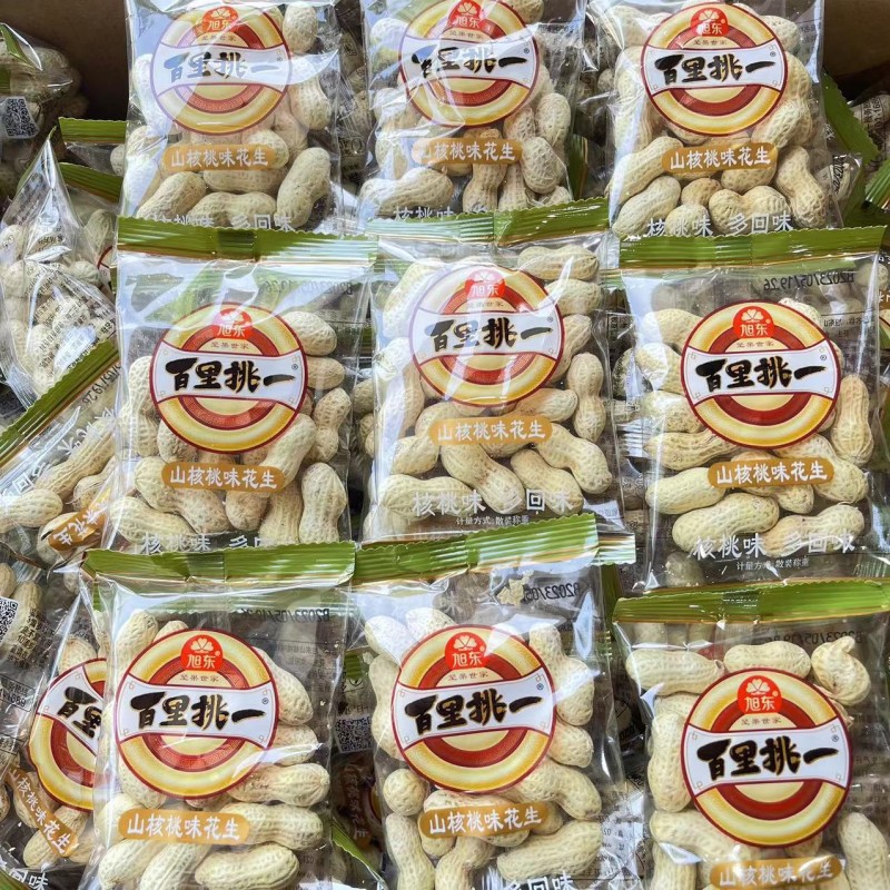 旭东百里挑一山核桃味花生500g蒜香味带壳水煮花生坚果炒货零食-阿里巴巴