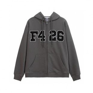 2023爆款f426外套连帽卫衣情侣男女百搭拉链上衣国潮牌拉链卫衣外-阿里巴巴