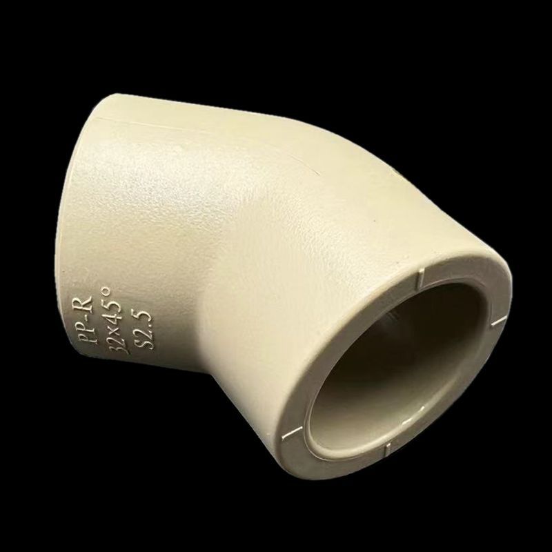 联塑灰色PPR45°弯头 16-160mm等规格4分6分1寸白色热熔半弯头-阿里巴巴