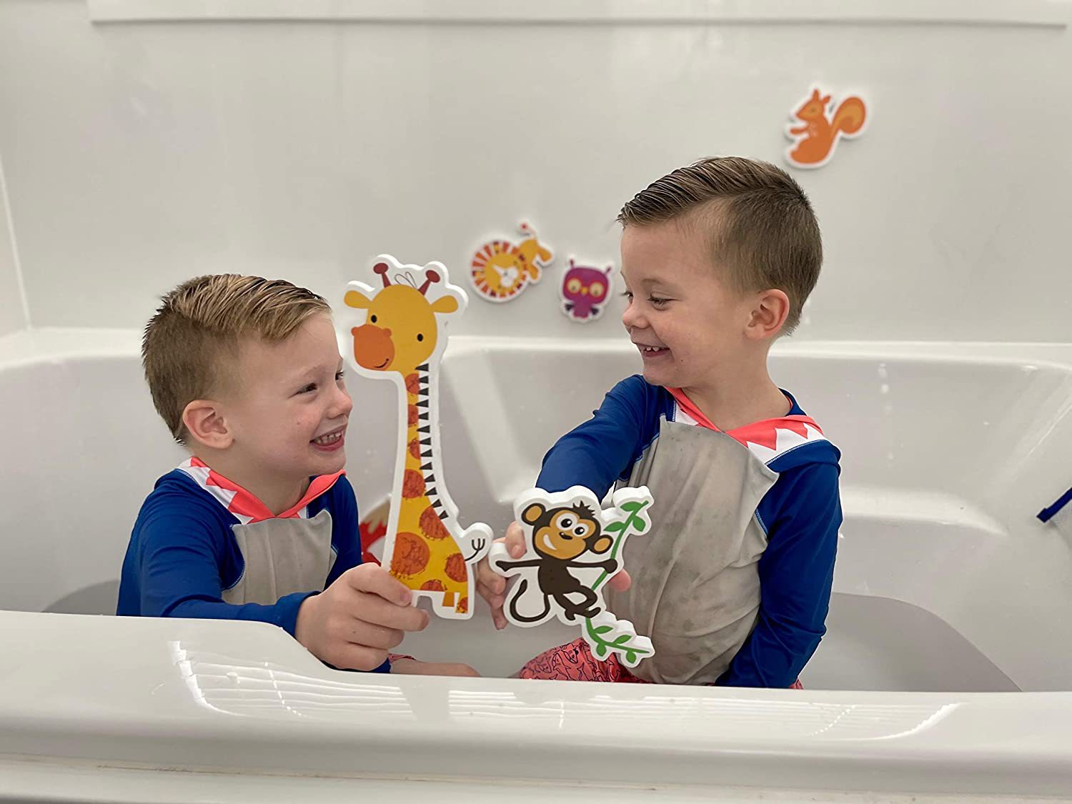 Amazon Animal Bath Toys Fun Foam Animals with Storage Bag-阿里巴巴