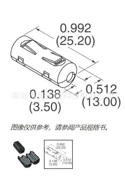 LAIRD莱尔德磁环28A0350-0B2 Φ13×4.9×25.5mm_铁氧体磁芯 内孔-阿里巴巴
