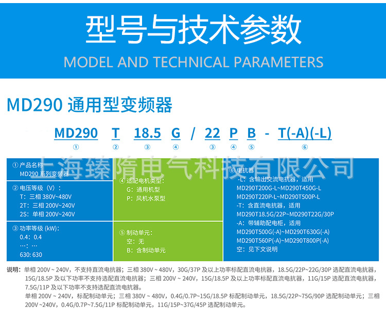 汇川变频器MD290T22G/30P(B)三相380V-480V 22KW/30KW INOVANCE-阿里巴巴