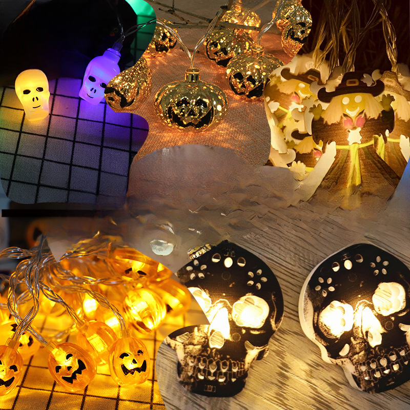 led Halloween light string ghost pumpkin light string Halloween ...