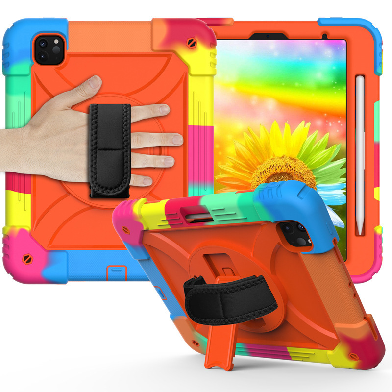 多彩iPad Pro 2020肩带手带PC旋转支架iPad 11寸防摔平板保护壳-阿里巴巴