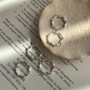 S925纯银CNC车花猫眼珠戒指女韩国ins小众设计高级感简约新款指环-阿里巴巴