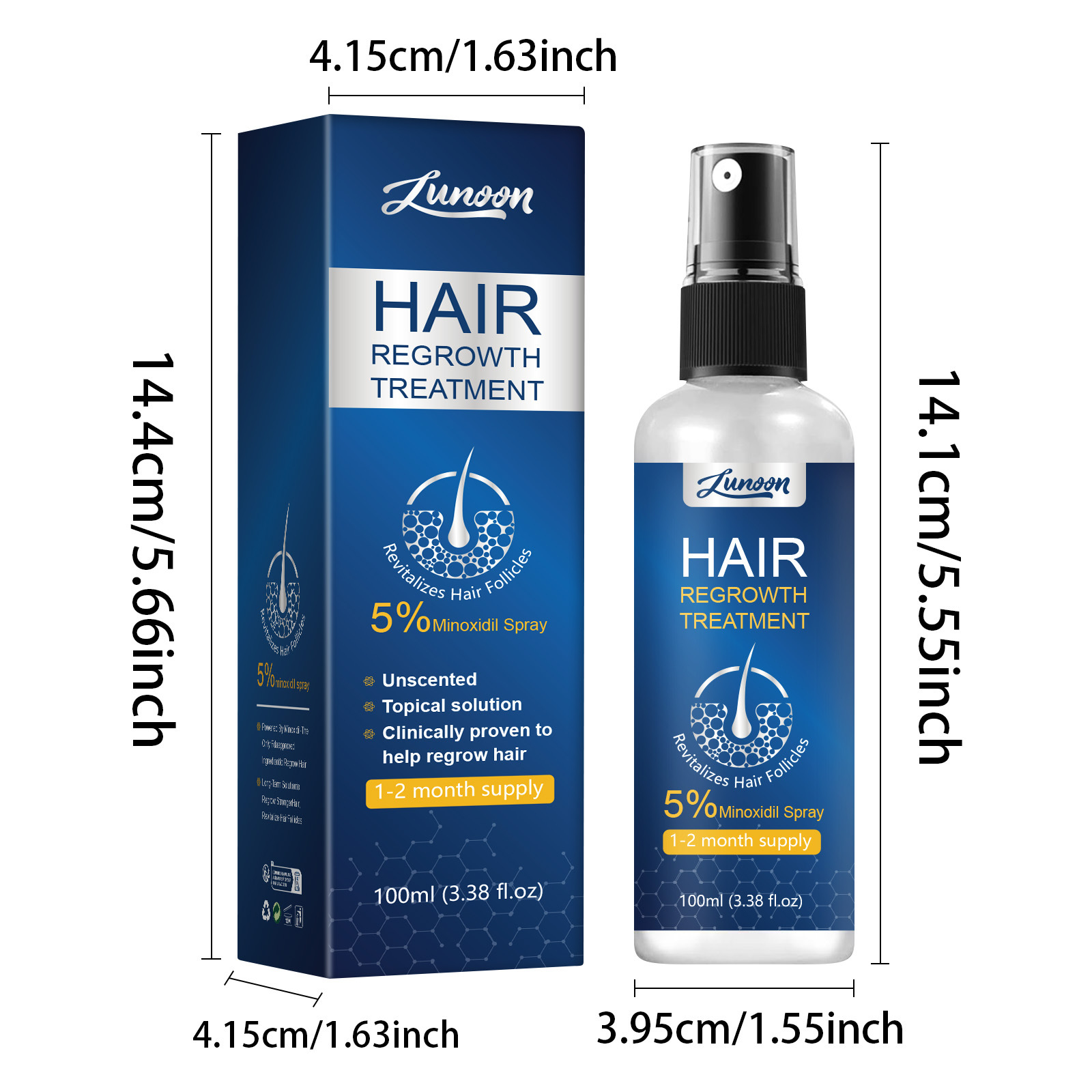 跨境LUNOON头发护理液固发营养滋润头发柔顺发质密发液喷雾100ml-阿里巴巴