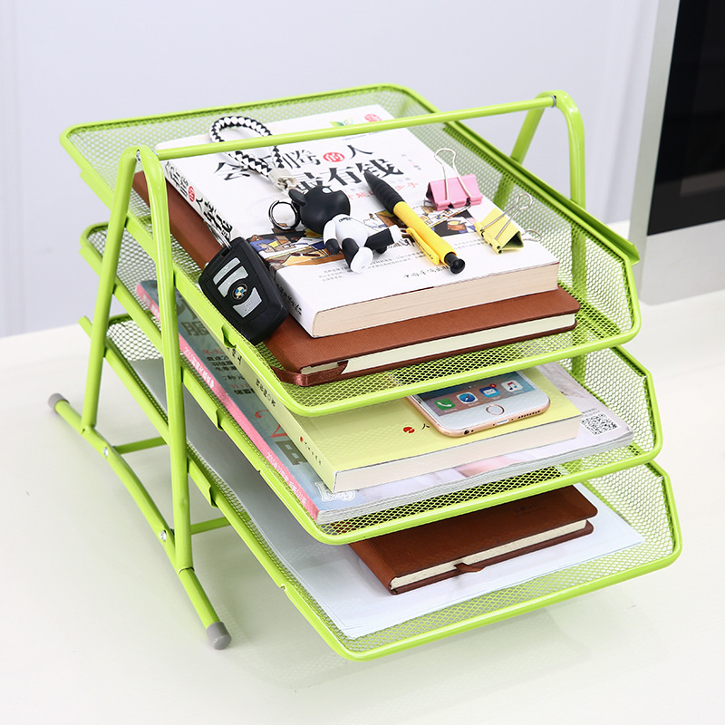 铁丝网 金属三层文件架 资料盘 9205文件盘 创意防锈文件座-阿里巴巴