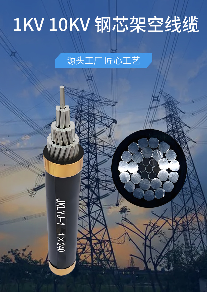 JKLGYJ 10KV 钢芯铝绞线 单芯120/150/185/240平架空高压电力电缆-阿里巴巴
