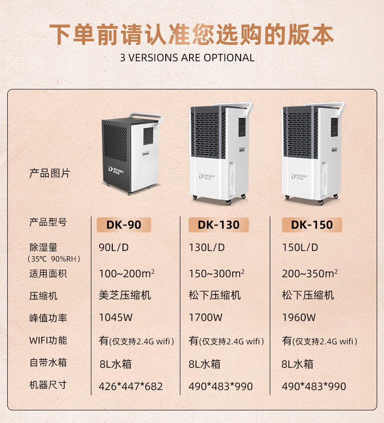 多乐信工业除湿机DK-130仓库大功率抽湿机地下室车间档案室除湿器-阿里巴巴