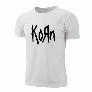 Korn Rock band Letter T-shirt Ice Silk Short-sleeved T-shirt-阿里巴巴