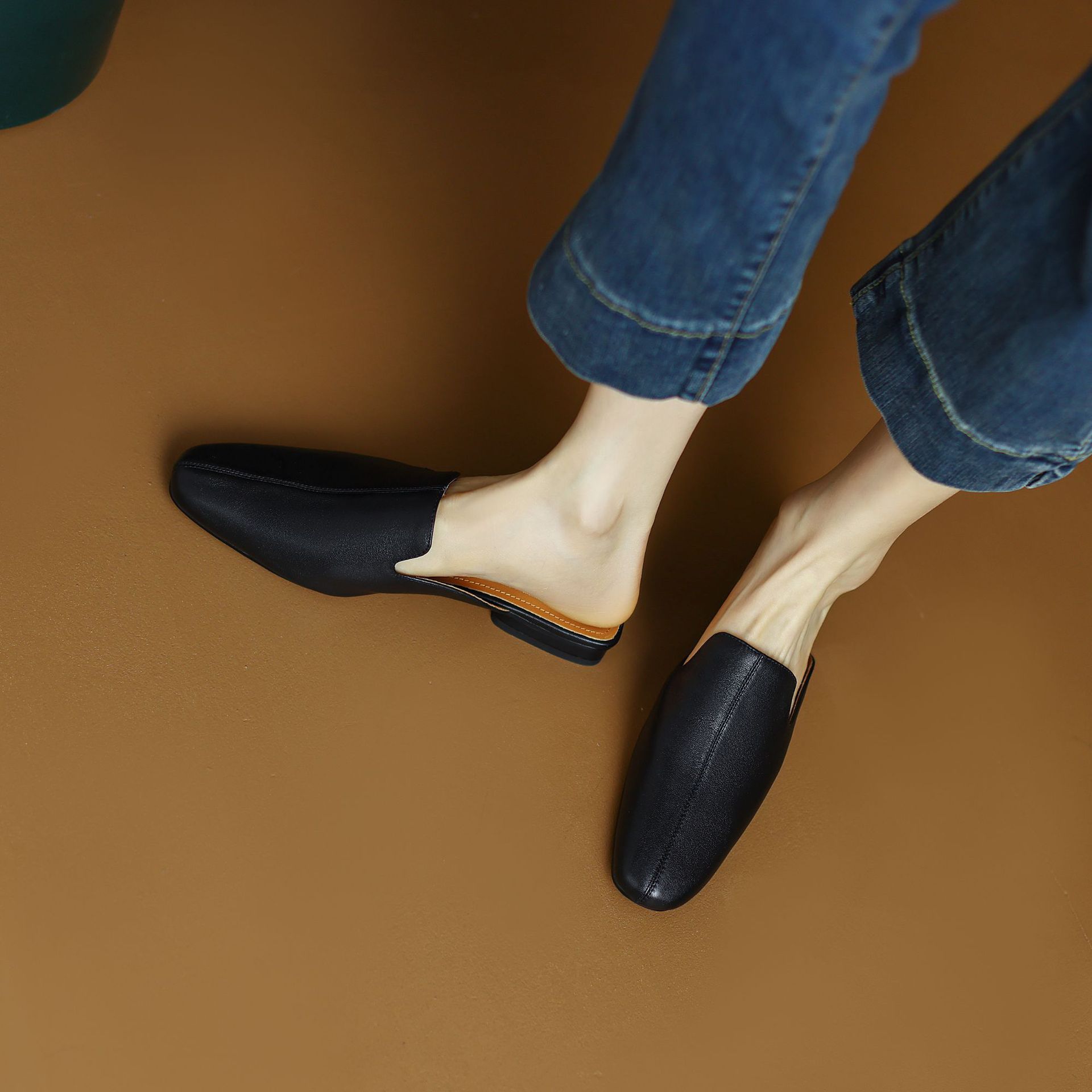 CHIKO Scotti Square Toe Block Heels Clogs/Mules Shoes