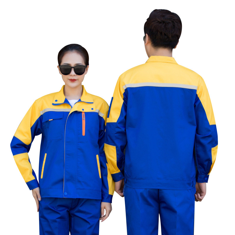 Autumn and Winter long-sleeved work clothes work clothes workwear suit ...