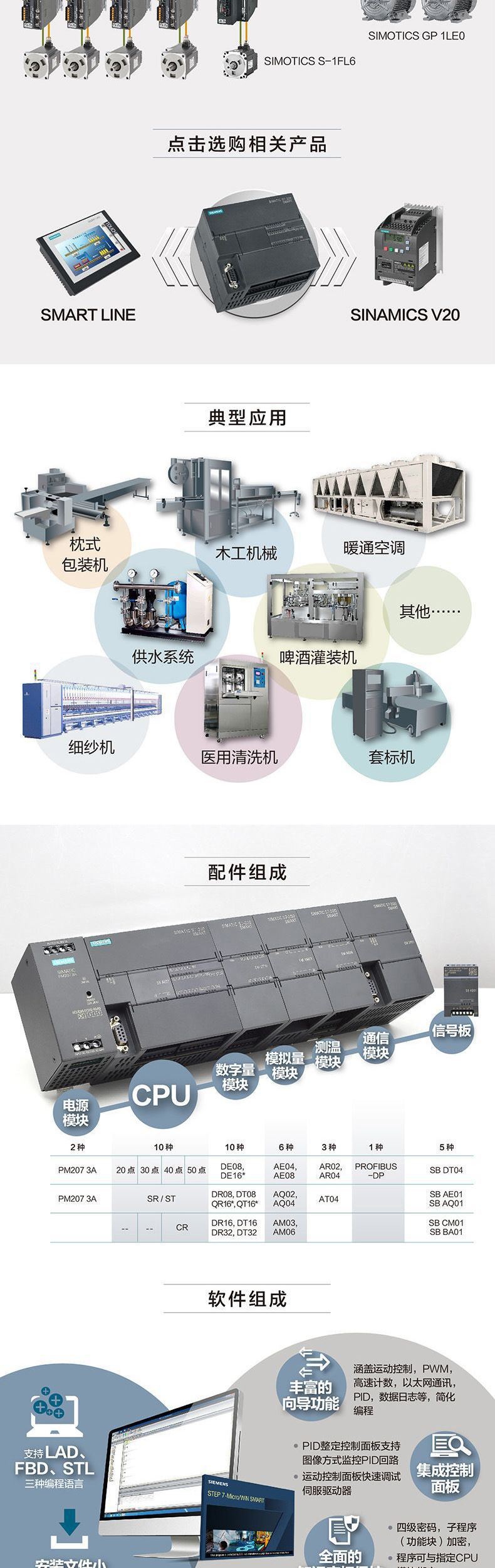 西门子PLC S7-200 SMART Compact CPU CR20s 6ES7288-1CR20-0AA1-阿里巴巴