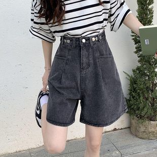 300斤胖mm S-7XL 高腰卷边牛仔短裤女阔腿大码热裤春秋百搭显瘦-阿里巴巴