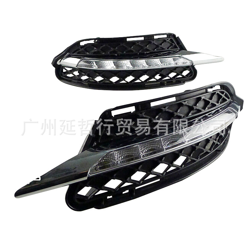 适用08-13年奔驰S级W221 S350专用汽车LED日行灯改装高亮雾灯格栅-阿里巴巴