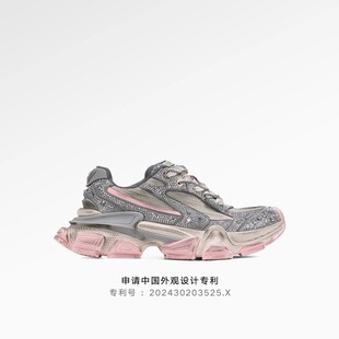【异星世界】GGCC厚底粉色老爹鞋女款2025年春季新款脏脏运动鞋女-阿里巴巴