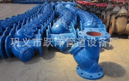 铸铁Y型过滤器GL41H-16P 球墨铸铁QT450法兰单向管道液体过滤器-阿里巴巴