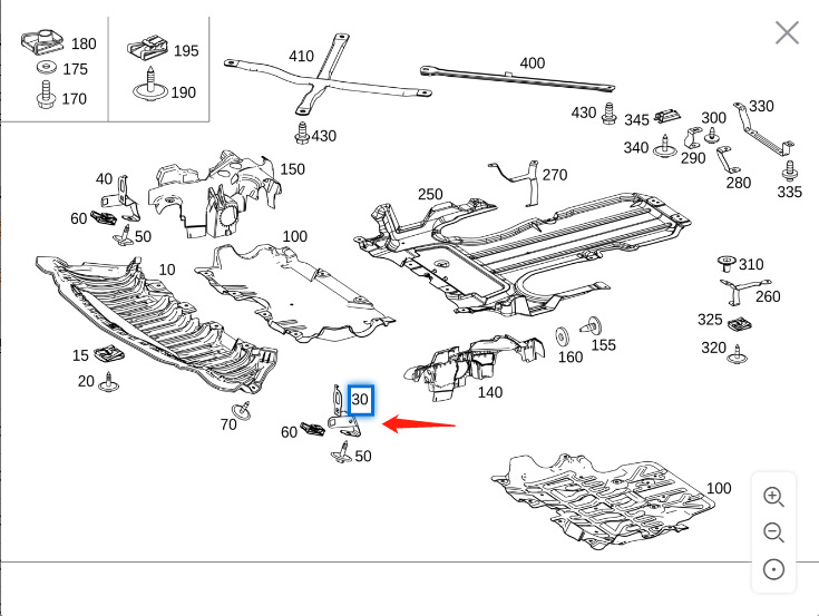 2055240040 2055240240 适用于奔驰W205 C200 前杠下护板支架-阿里巴巴