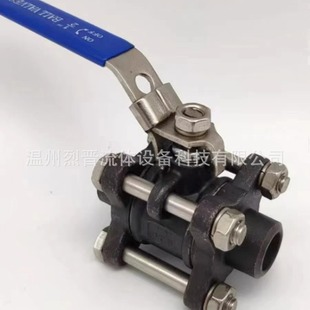 全黑碳钢焊接球阀三片式对焊Q61F-16C铸钢WCB焊接3PC全通径球阀-阿里巴巴