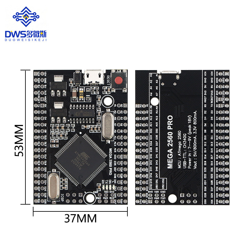 Mega2560 Pro ATmega2560-16AU USB CH340G智能电子开发板-阿里巴巴
