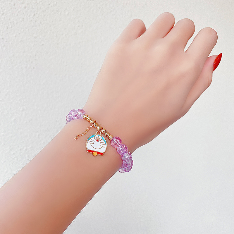Cartoon children bracelet female baby cute girls princess glass beads ...