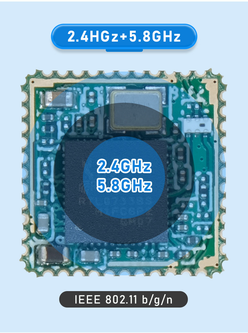 RTL8733BS无线蓝牙模组WIFIBT二合一SDIO口双频5Gwifi蓝牙5.2模块-阿里巴巴